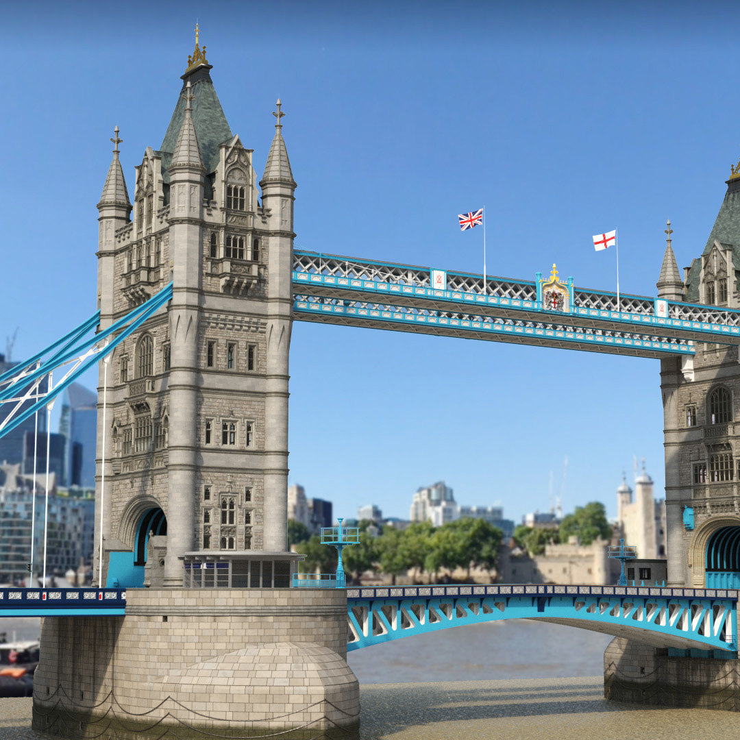 Tower bridge architecture 3D model - TurboSquid 1574638