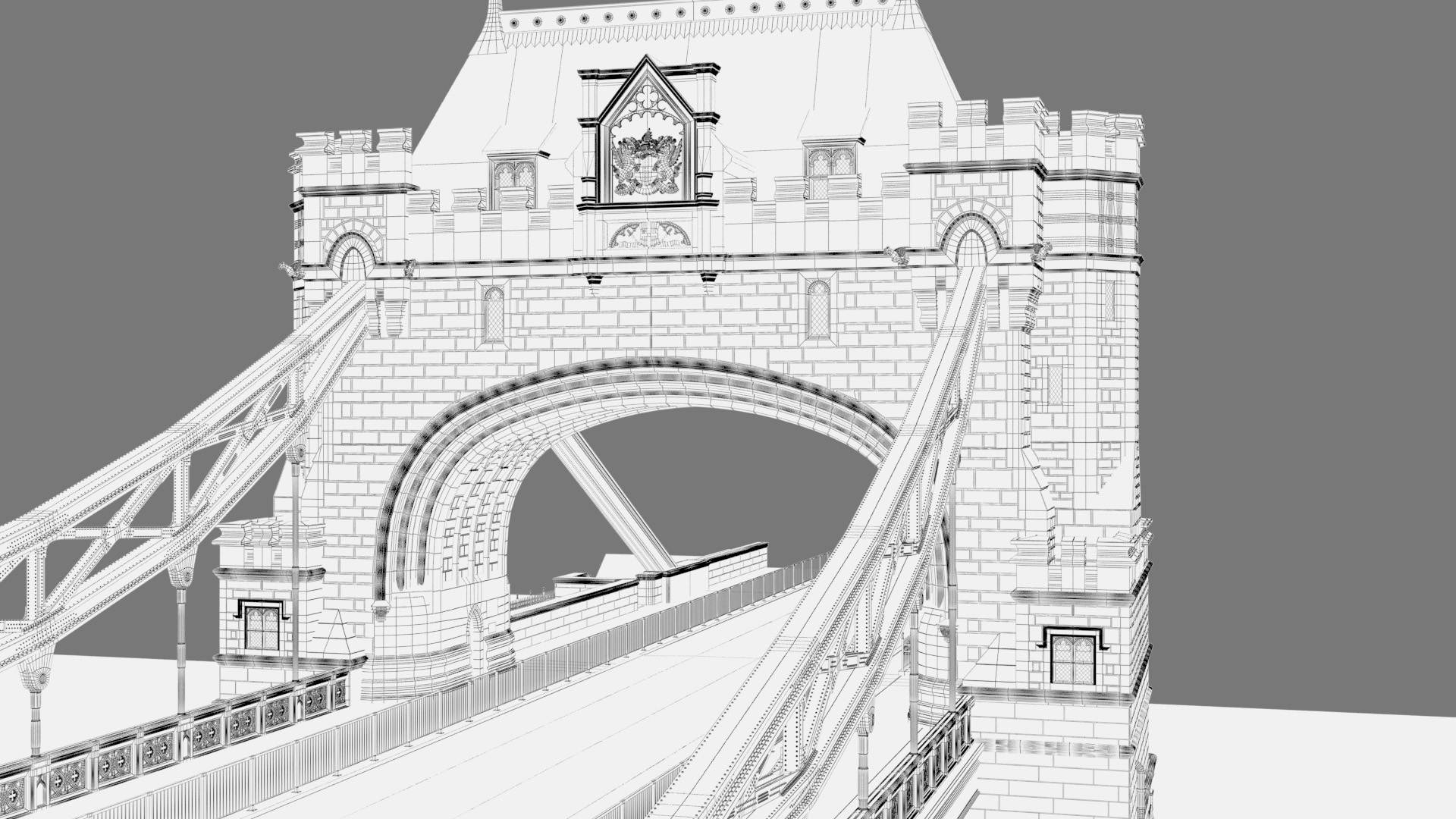 Tower bridge architecture 3D model - TurboSquid 1574638