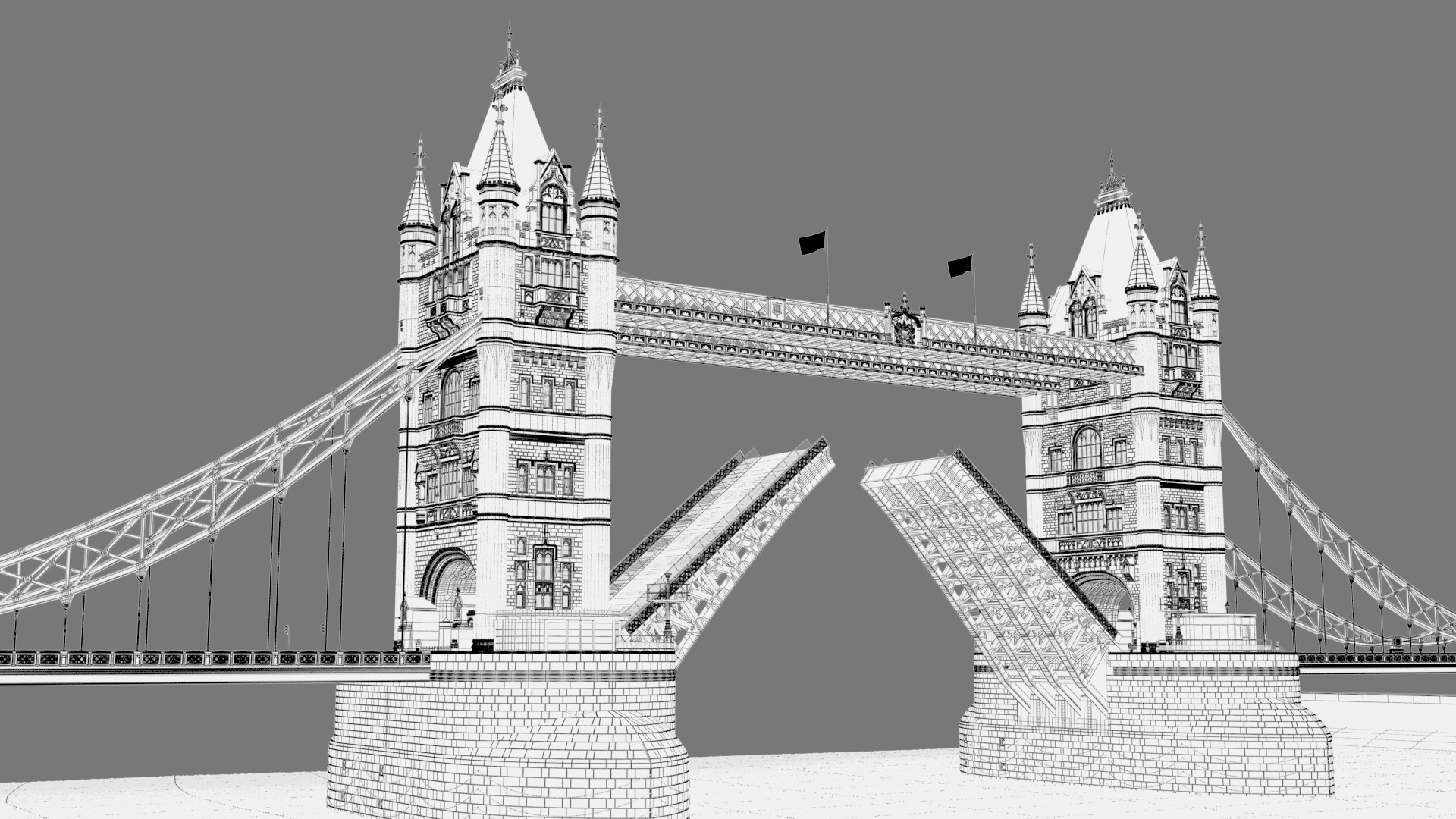 Tower bridge architecture 3D model - TurboSquid 1574638