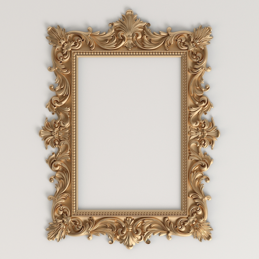 Carved classic frame 3D model - TurboSquid 1574661
