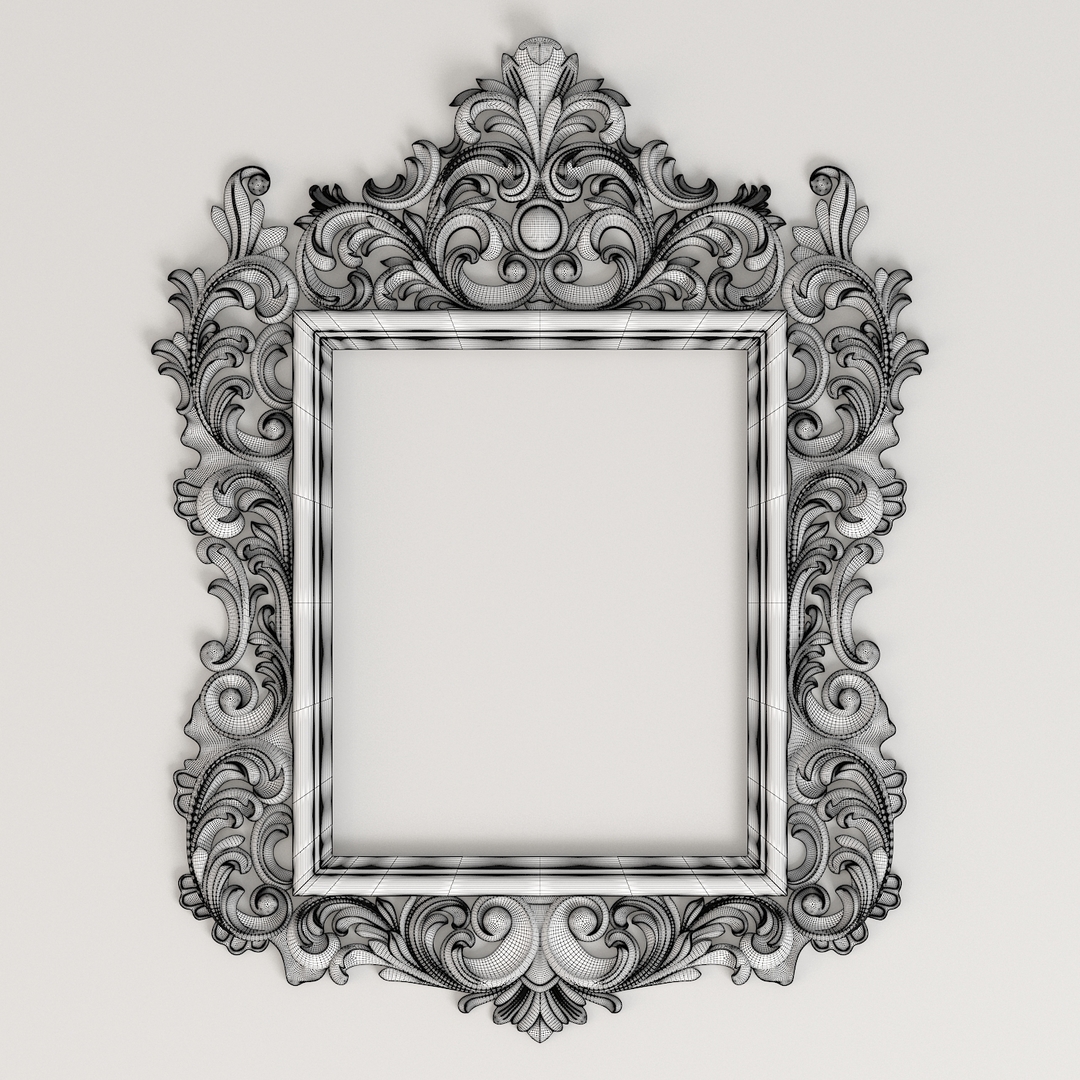 Carved classic frame 3D model - TurboSquid 1574696