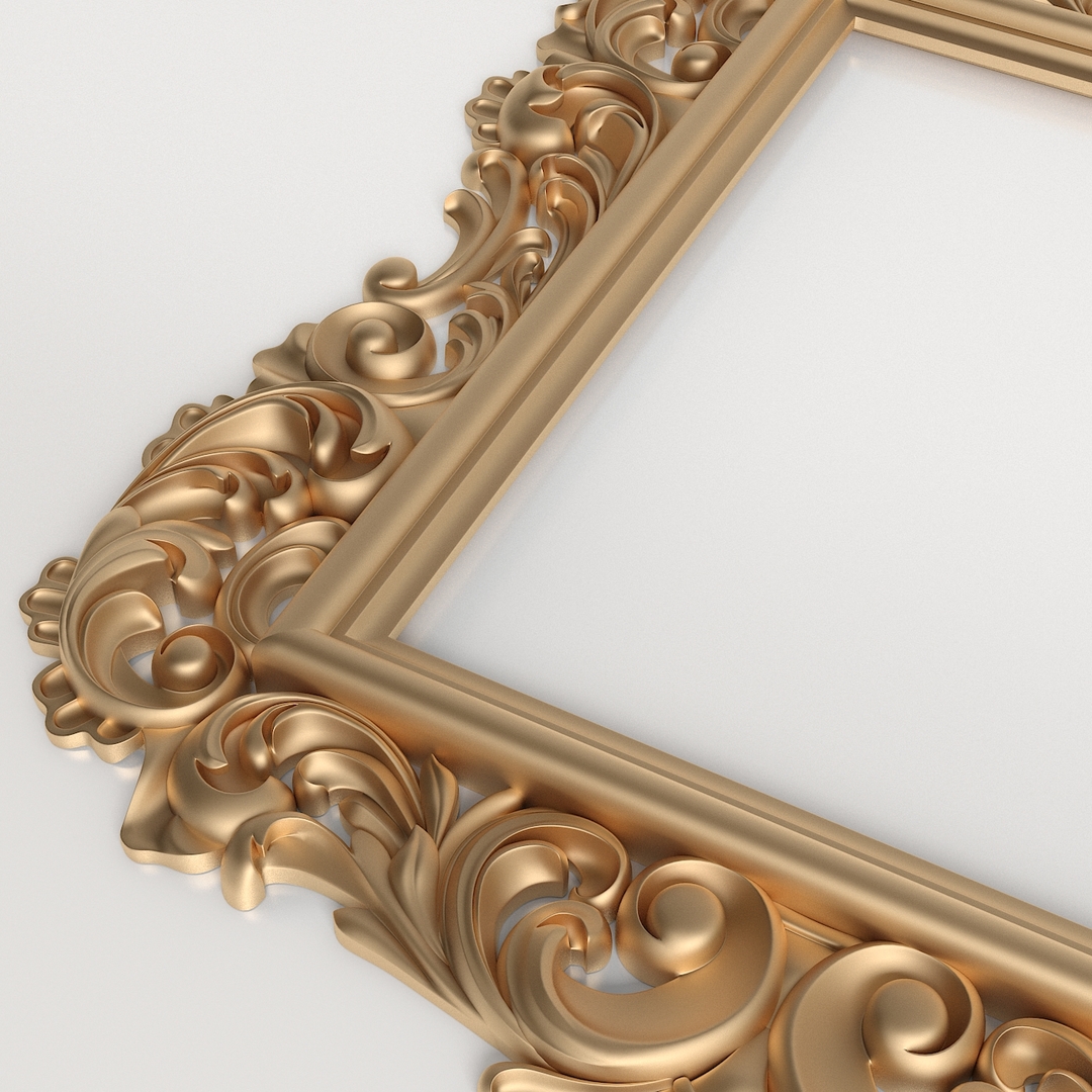 Carved classic frame 3D model - TurboSquid 1574696