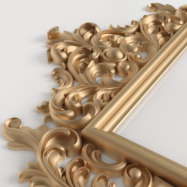 Carved classic frame 3D model - TurboSquid 1574696