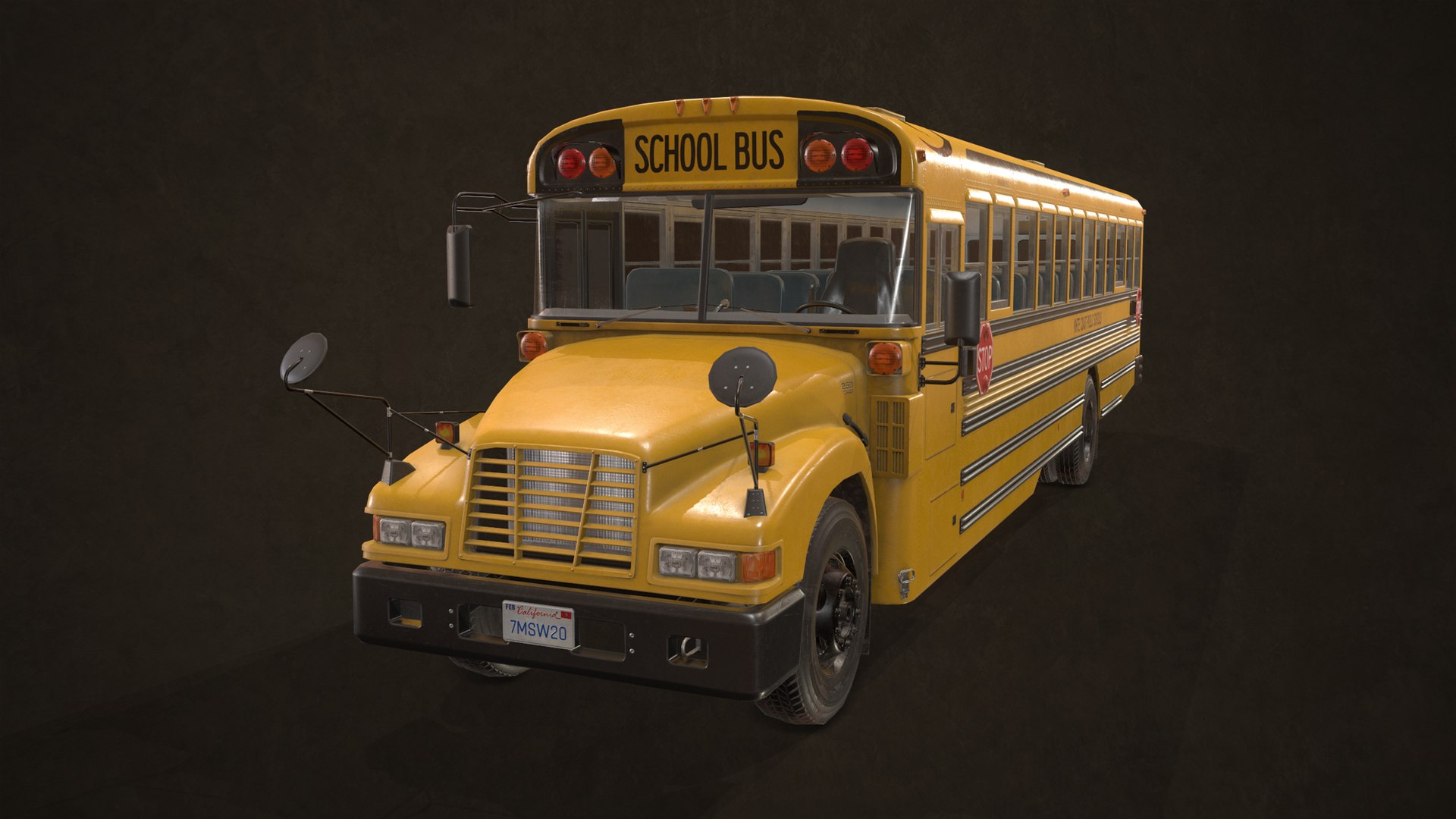 American school bus - 3D model - TurboSquid 1574706