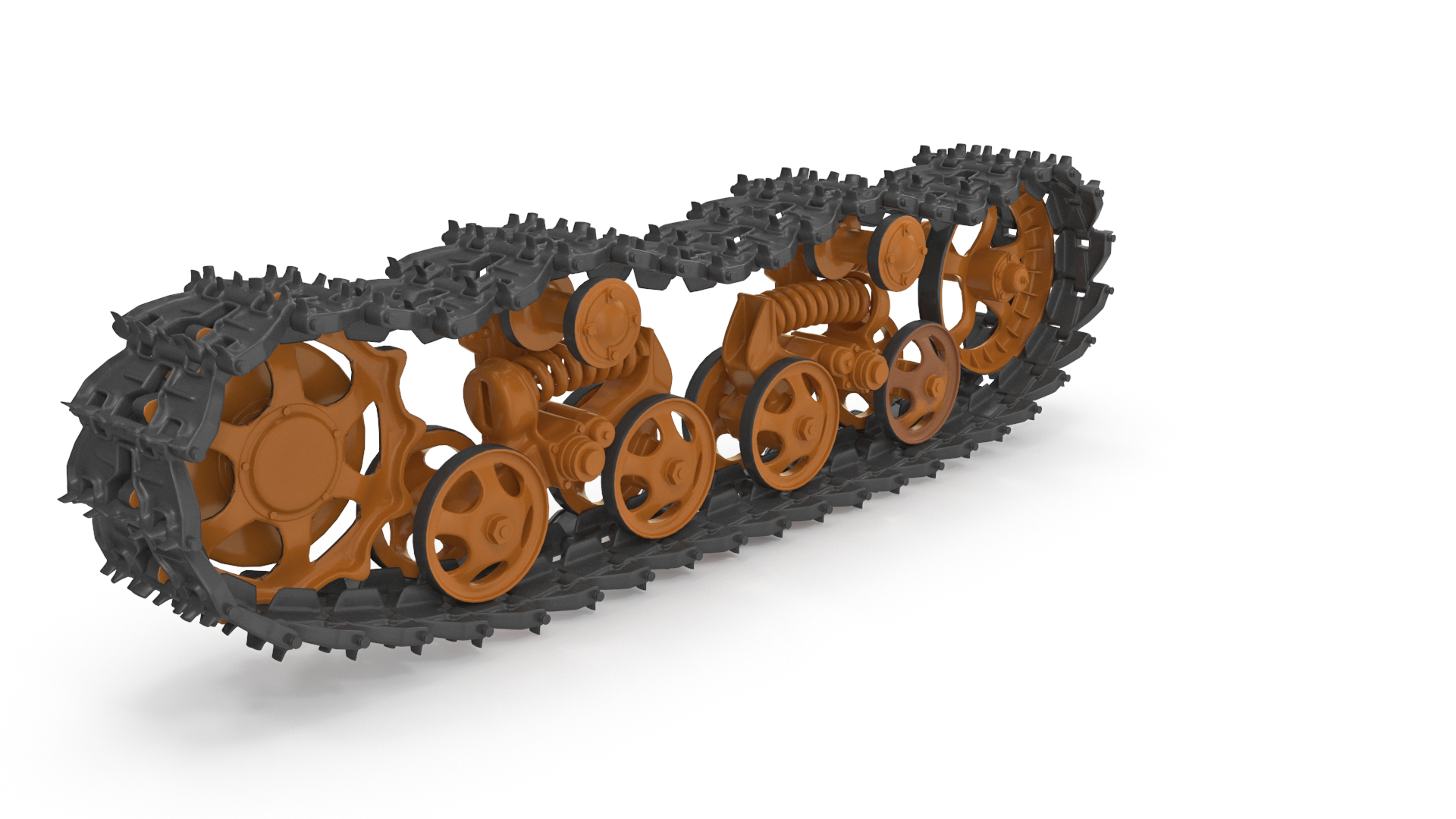 3D old caterpillar track rigged - TurboSquid 1575170