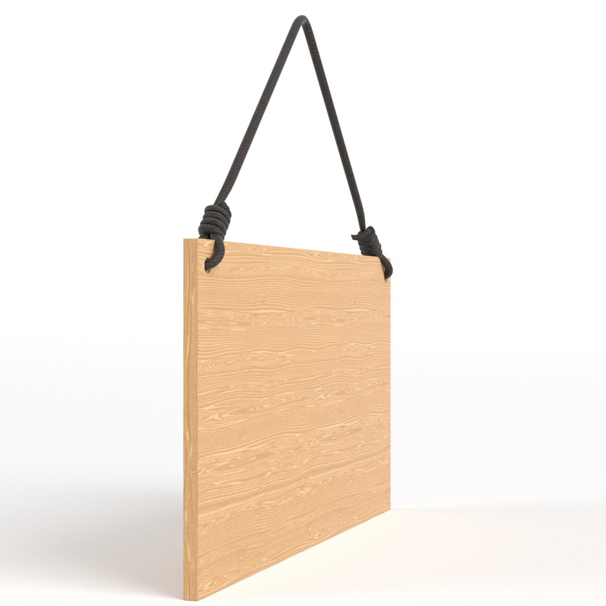 3D hanging wooden sign model - TurboSquid 1574744