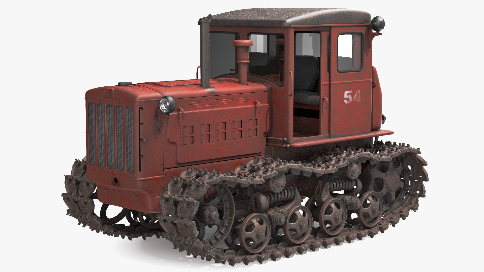 3D old soviet crawler tractor model - TurboSquid 1575113