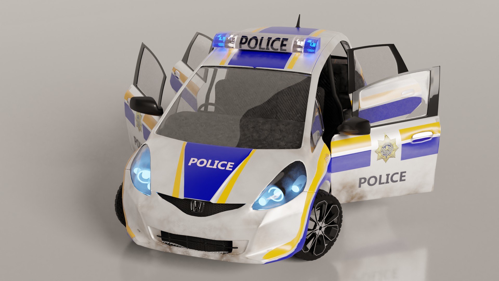 3D blender police car - TurboSquid 1575216