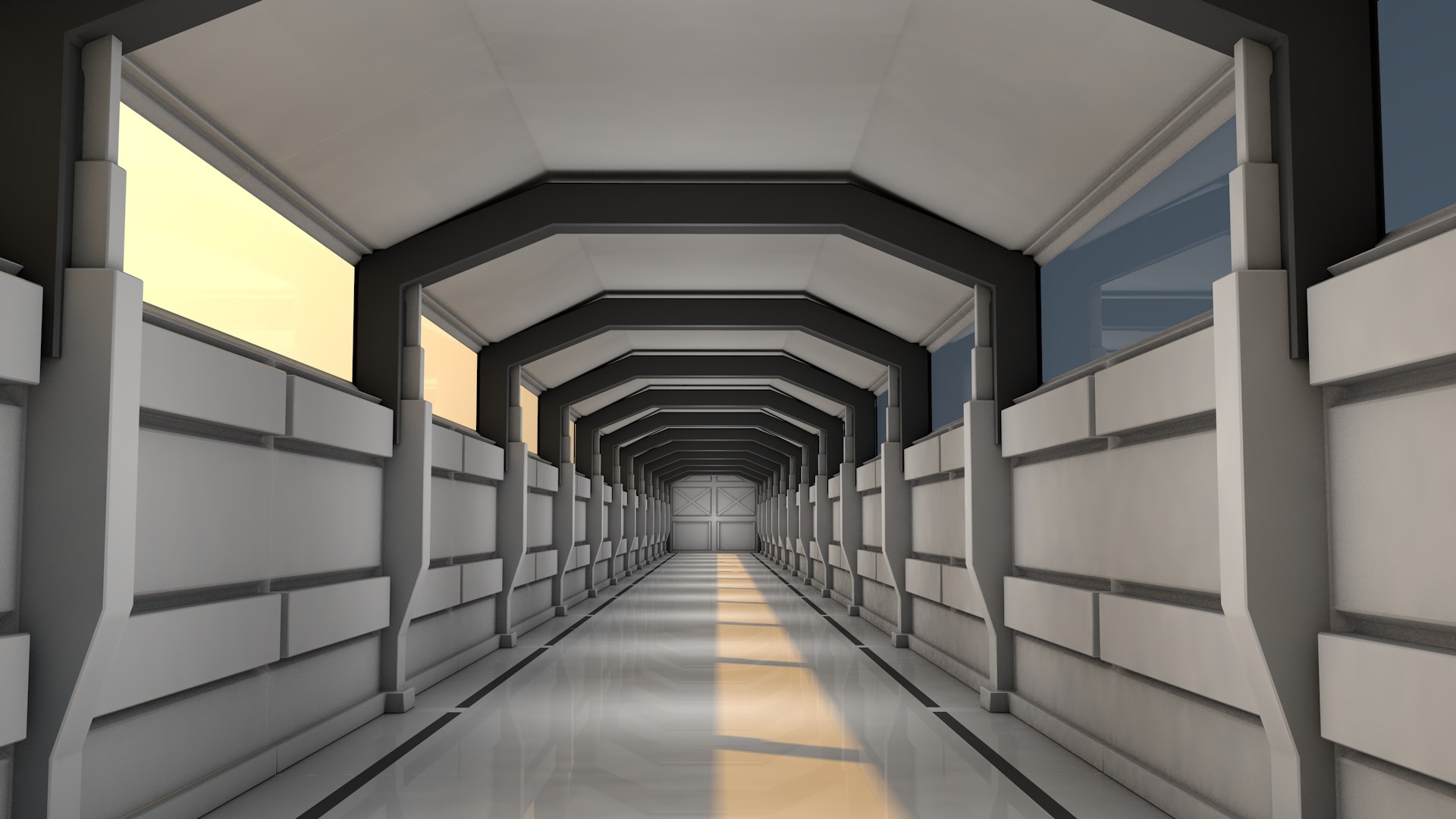 3D sci fi corridor model - TurboSquid 1575222