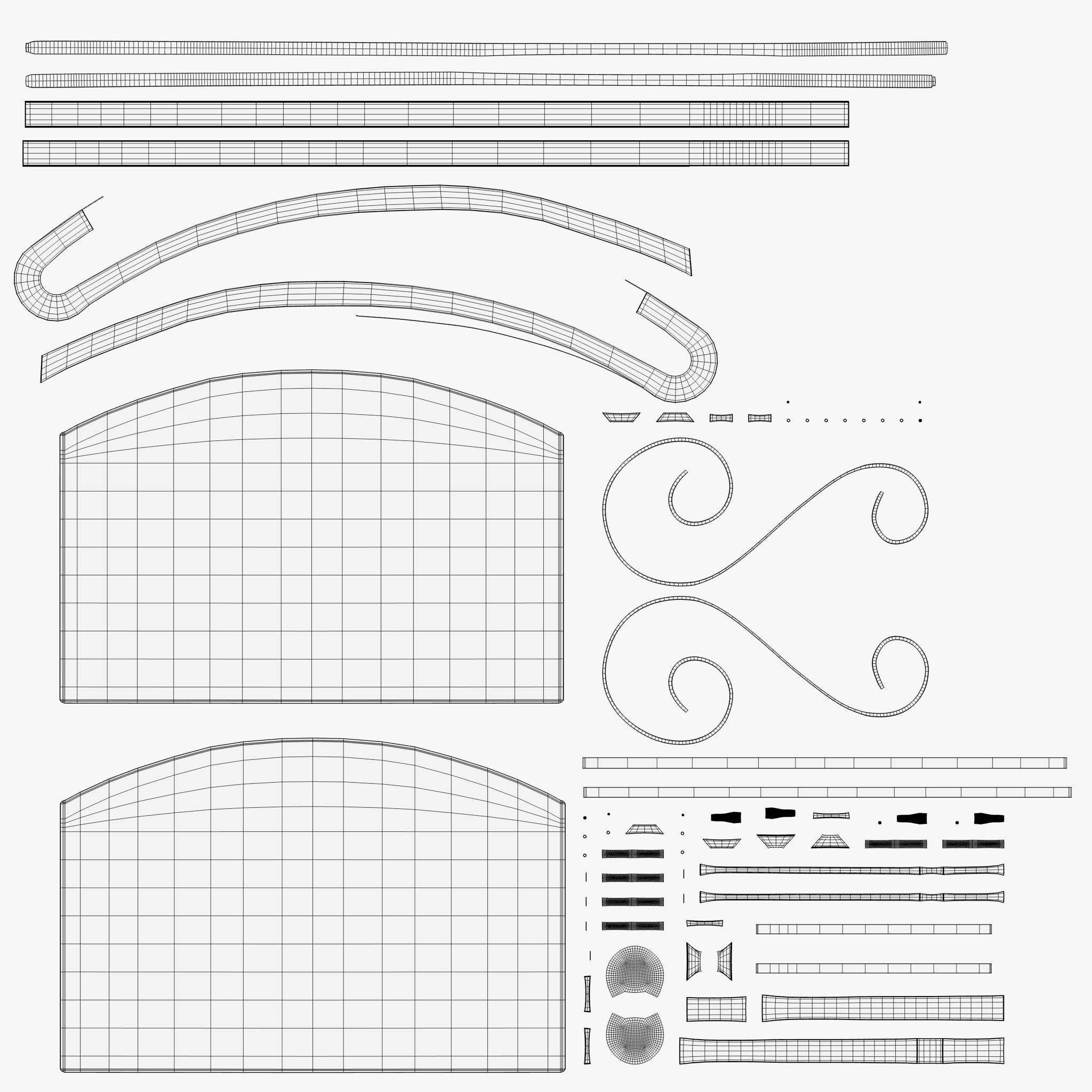 3D curved hanging sign - TurboSquid 1575242