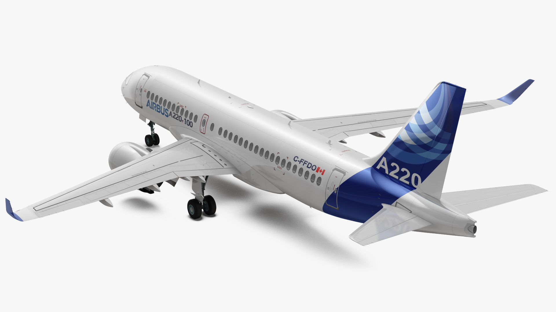 Airbus a220 100 simple 3D model - TurboSquid 1575412