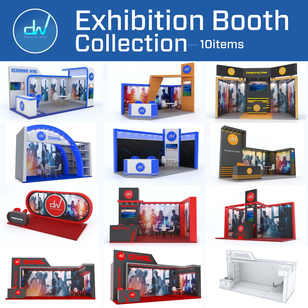 Exhibition booth design model - TurboSquid 1575362