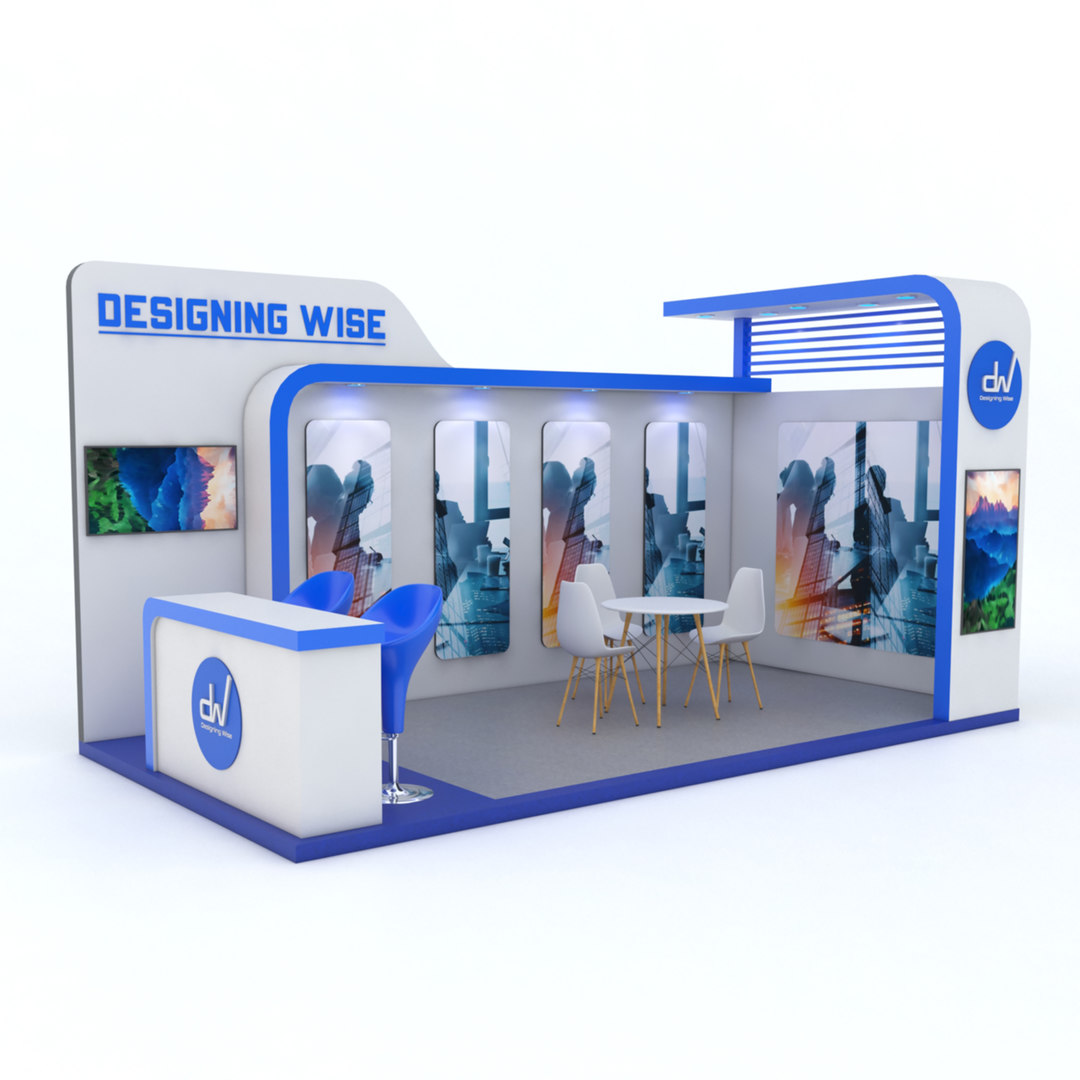 Exhibition booth design model - TurboSquid 1575362