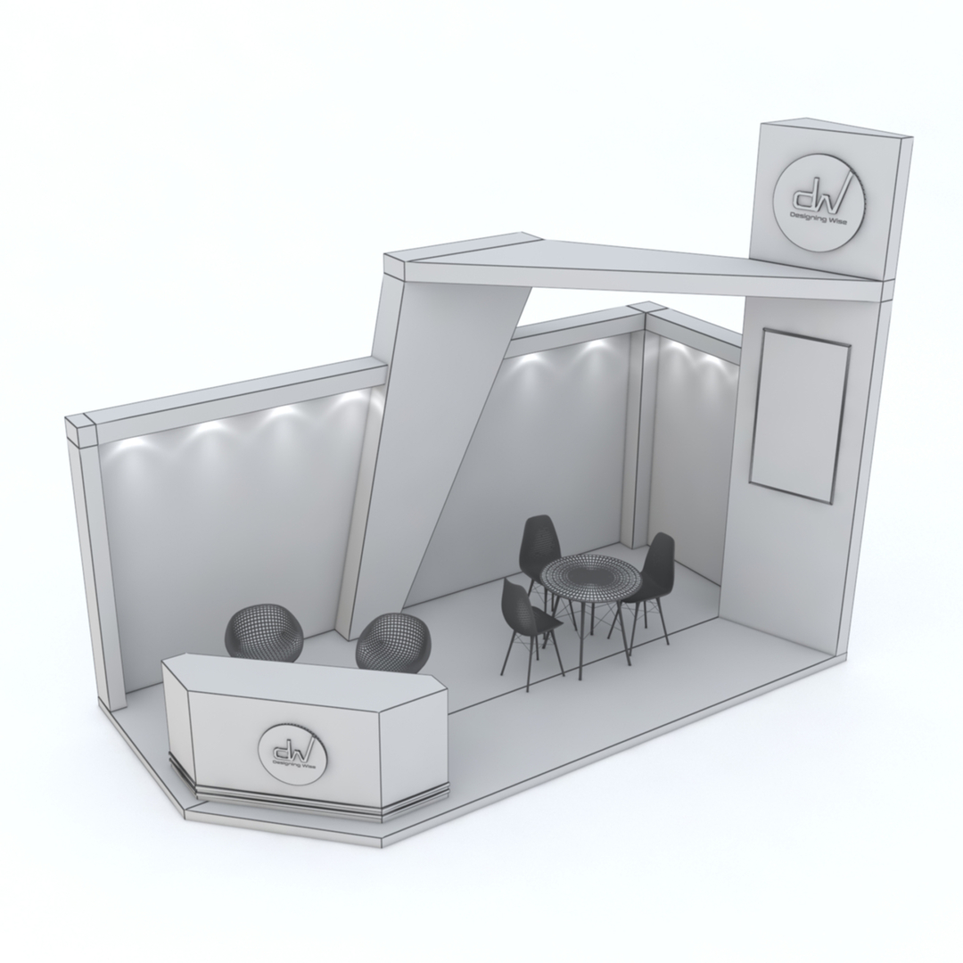 Exhibition booth design model - TurboSquid 1575362