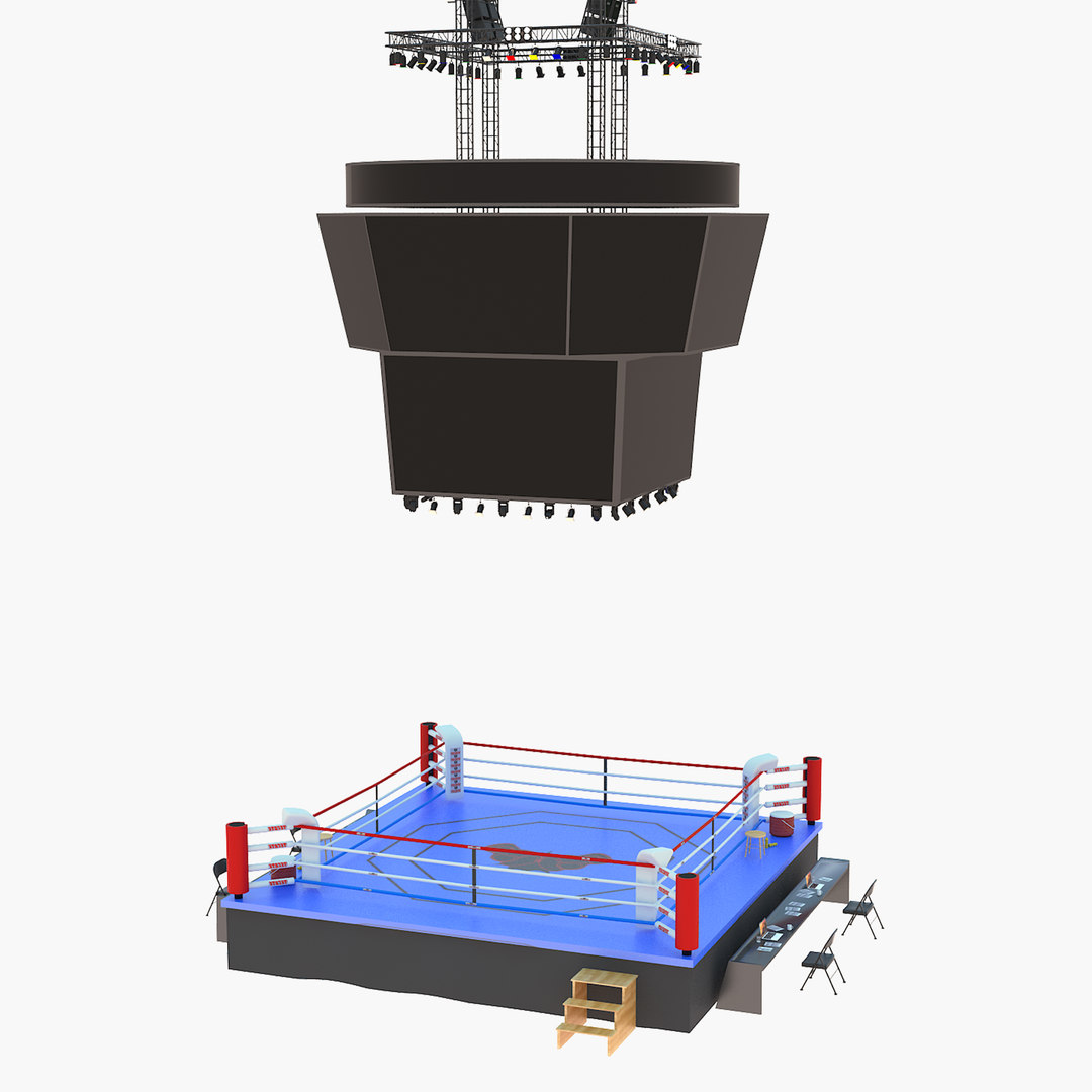 Boxing ring scoreboard 3D model - TurboSquid 1575648