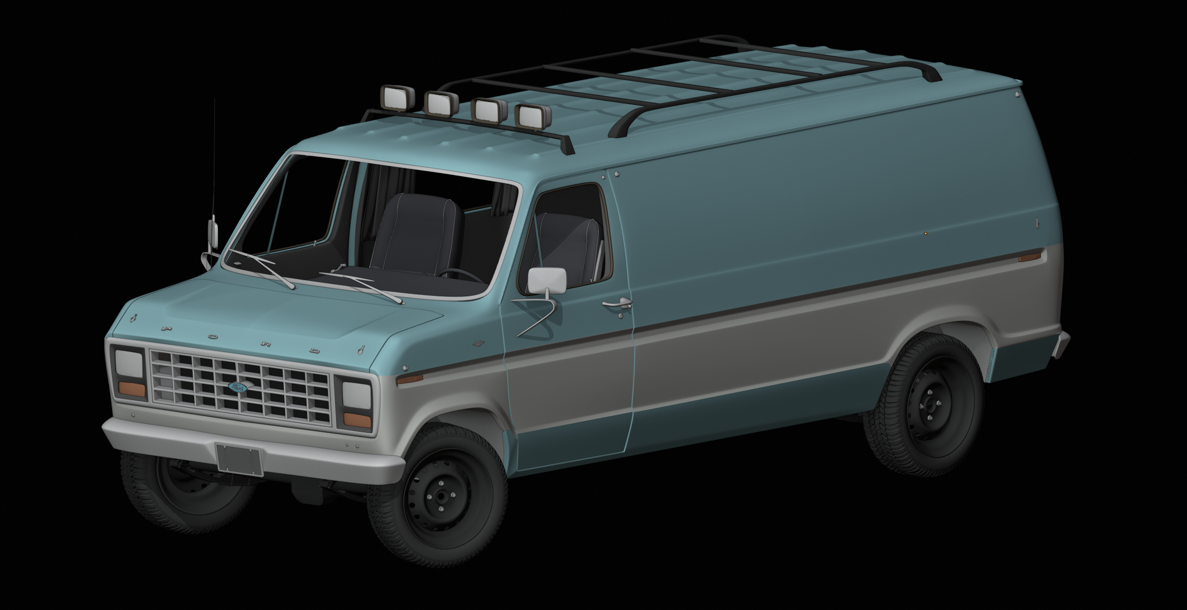 Econoline van 3D model - TurboSquid 1155550