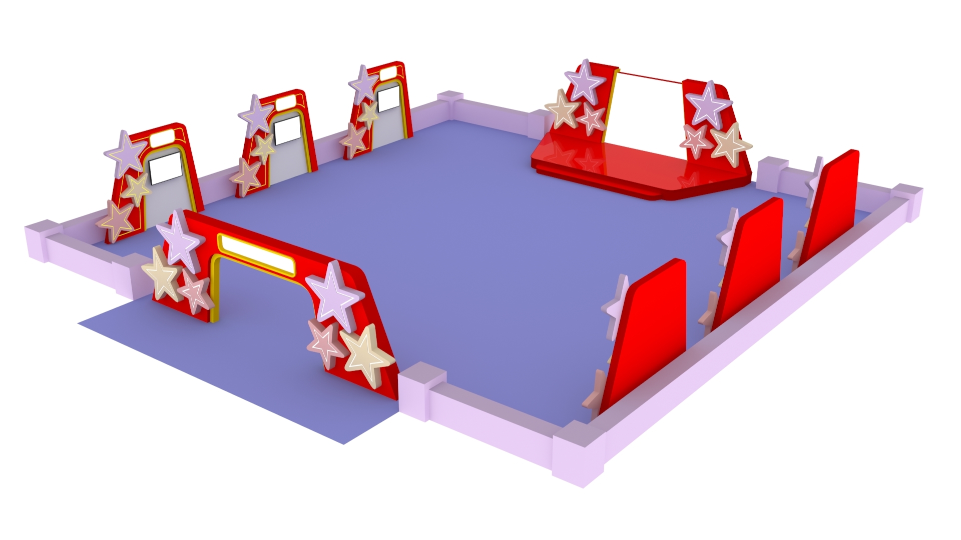 Layout event gate 3D - TurboSquid 1576183