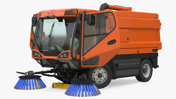 3D road sweeper vehicle rigged model - TurboSquid 1576263