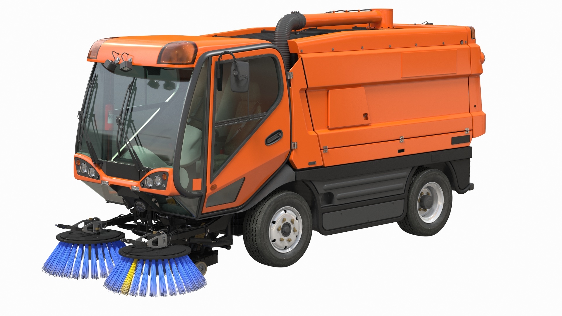 3D road sweeper vehicle rigged model - TurboSquid 1576263