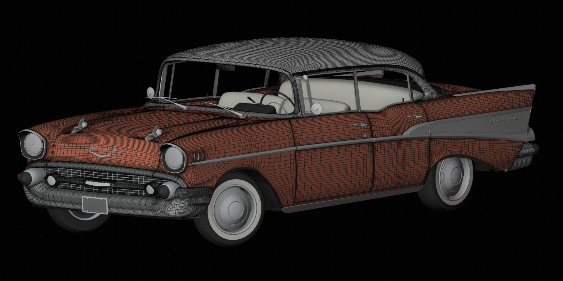 Chevrolet bel air 1957 3D model - TurboSquid 1574966
