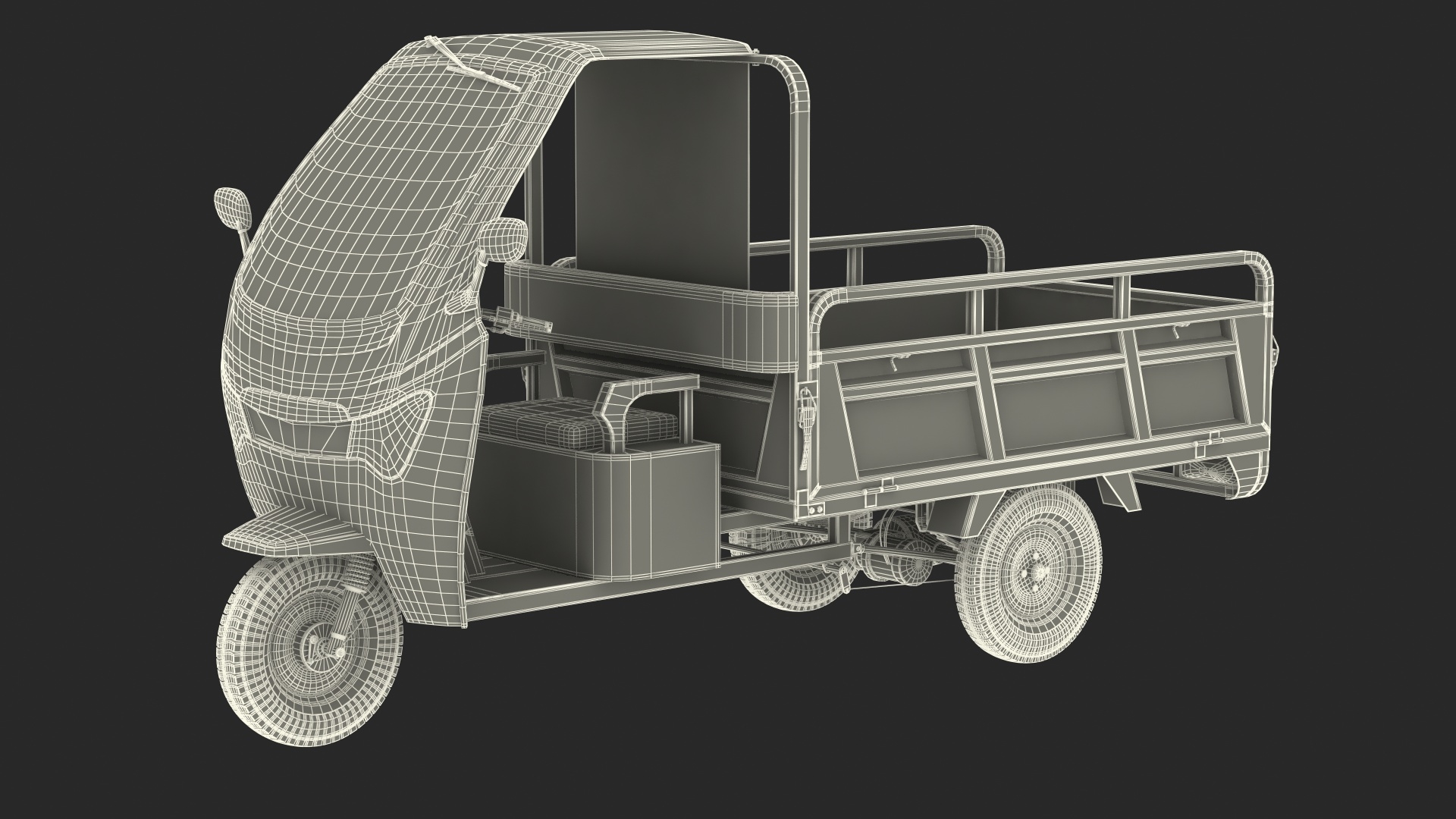 3D model electric cargo tricycle rickshaw - TurboSquid 1576098