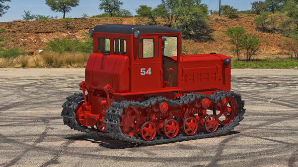 Soviet crawler tractor dt54 model - TurboSquid 1576267