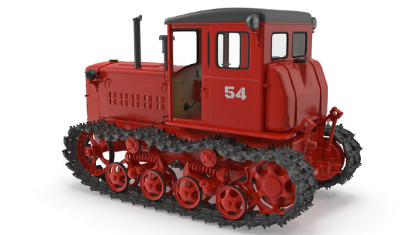 Soviet crawler tractor dt54 model - TurboSquid 1576267