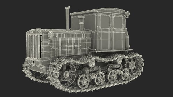 Soviet crawler tractor dt54 model - TurboSquid 1576267
