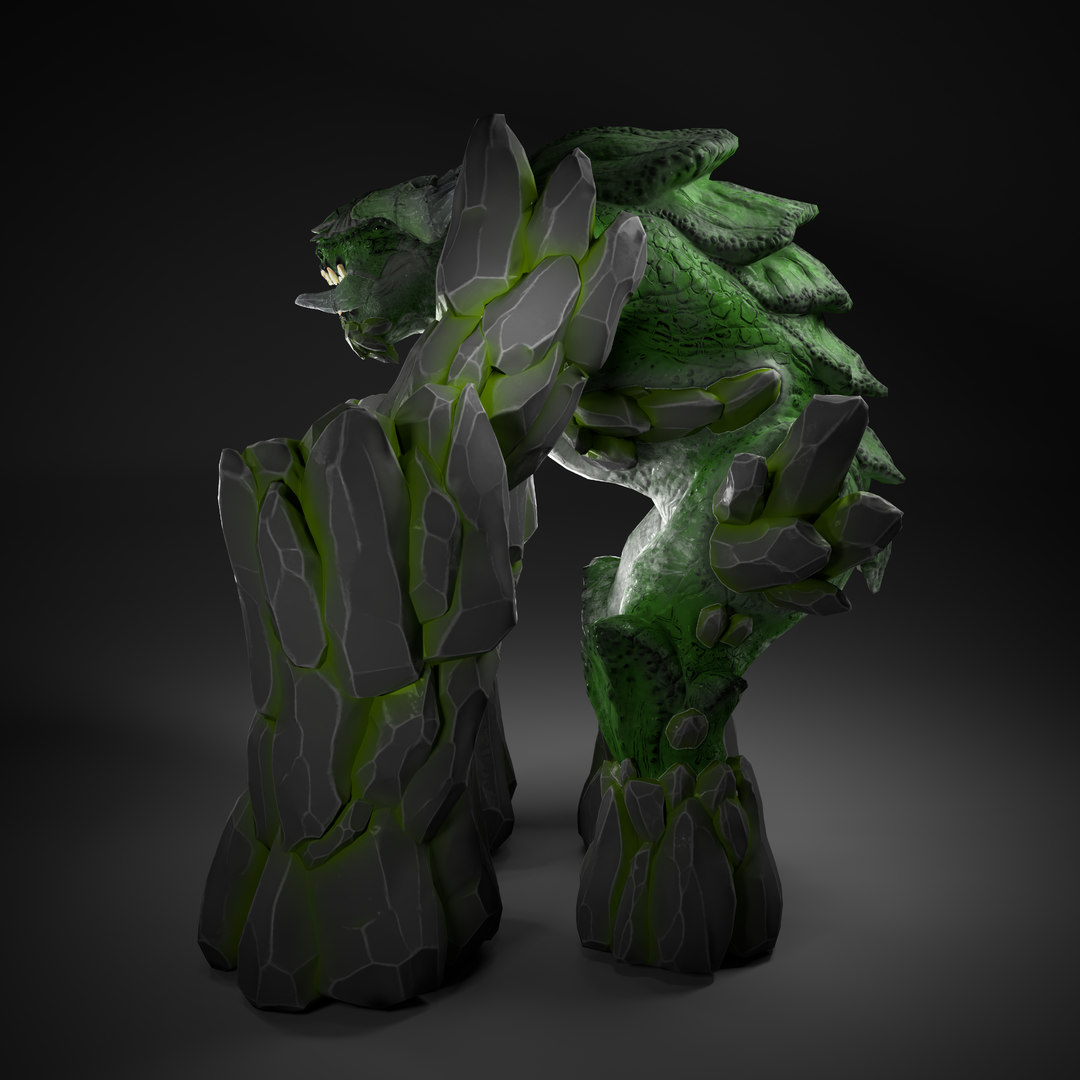 Earth elemental creature rigged character 3D model - TurboSquid 1576125