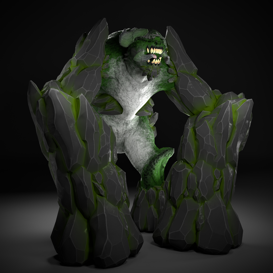 Earth elemental creature rigged character 3D model - TurboSquid 1576125