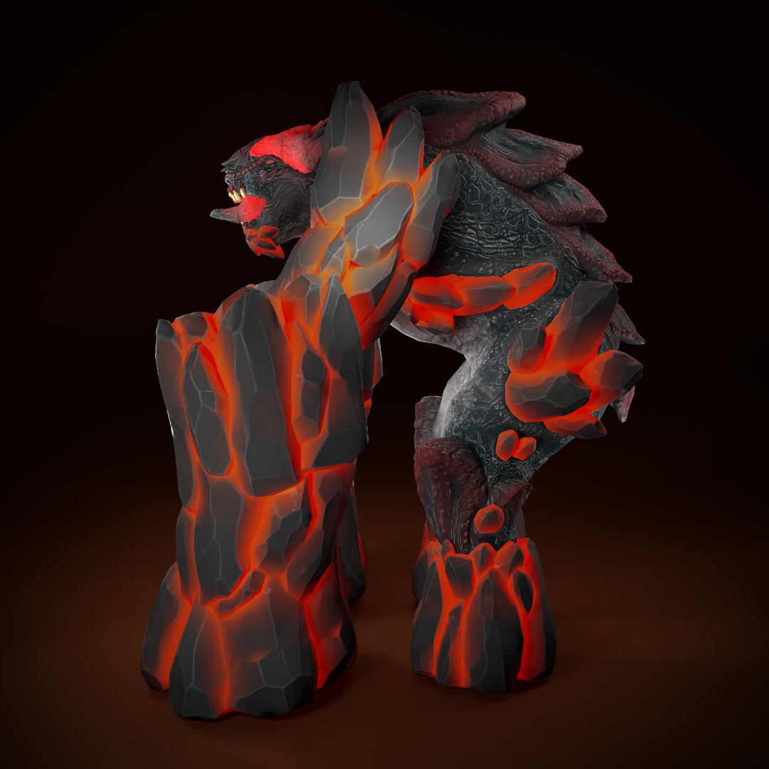 3D elemental creature rigged character model - TurboSquid 1576115