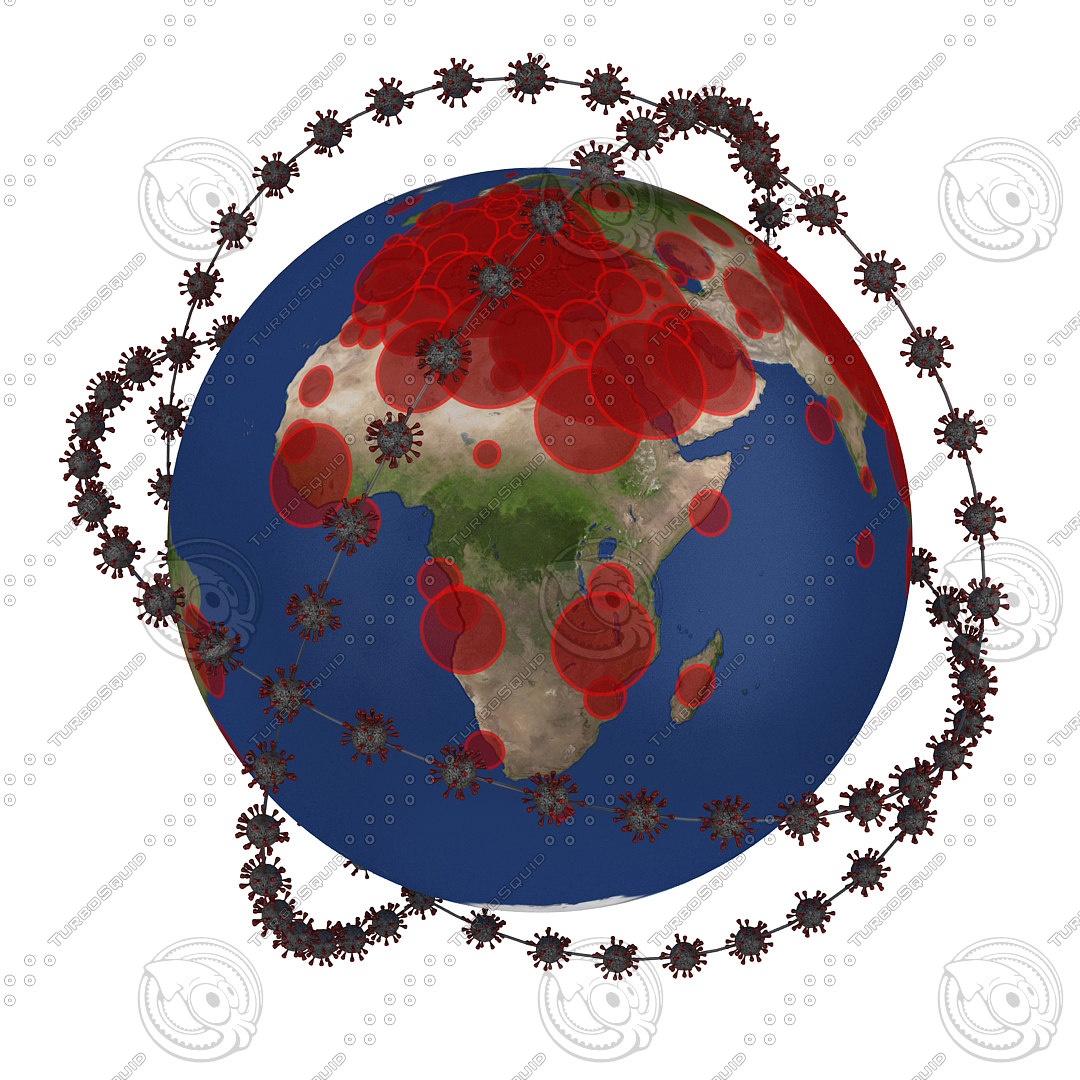 Earth virus coronavirus world model - TurboSquid 1576256