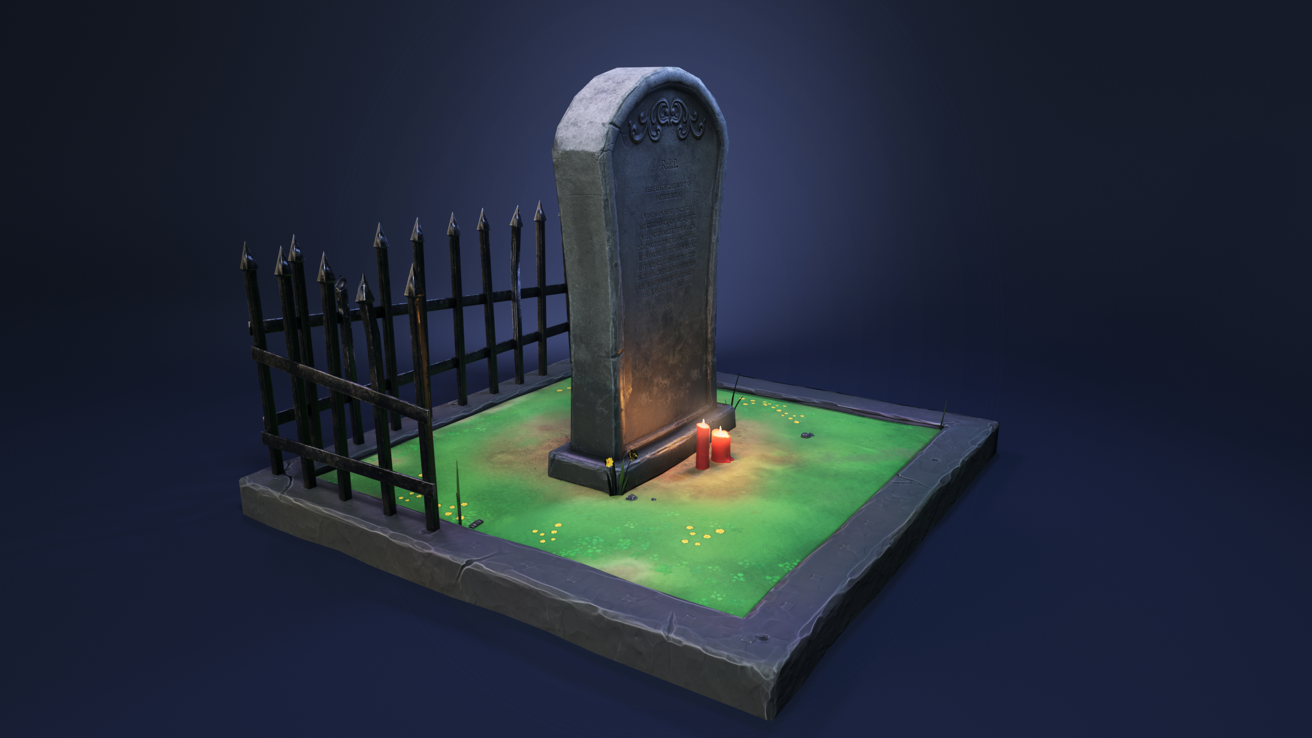 Stylized gravestone arch grave 3D model - TurboSquid 1576289