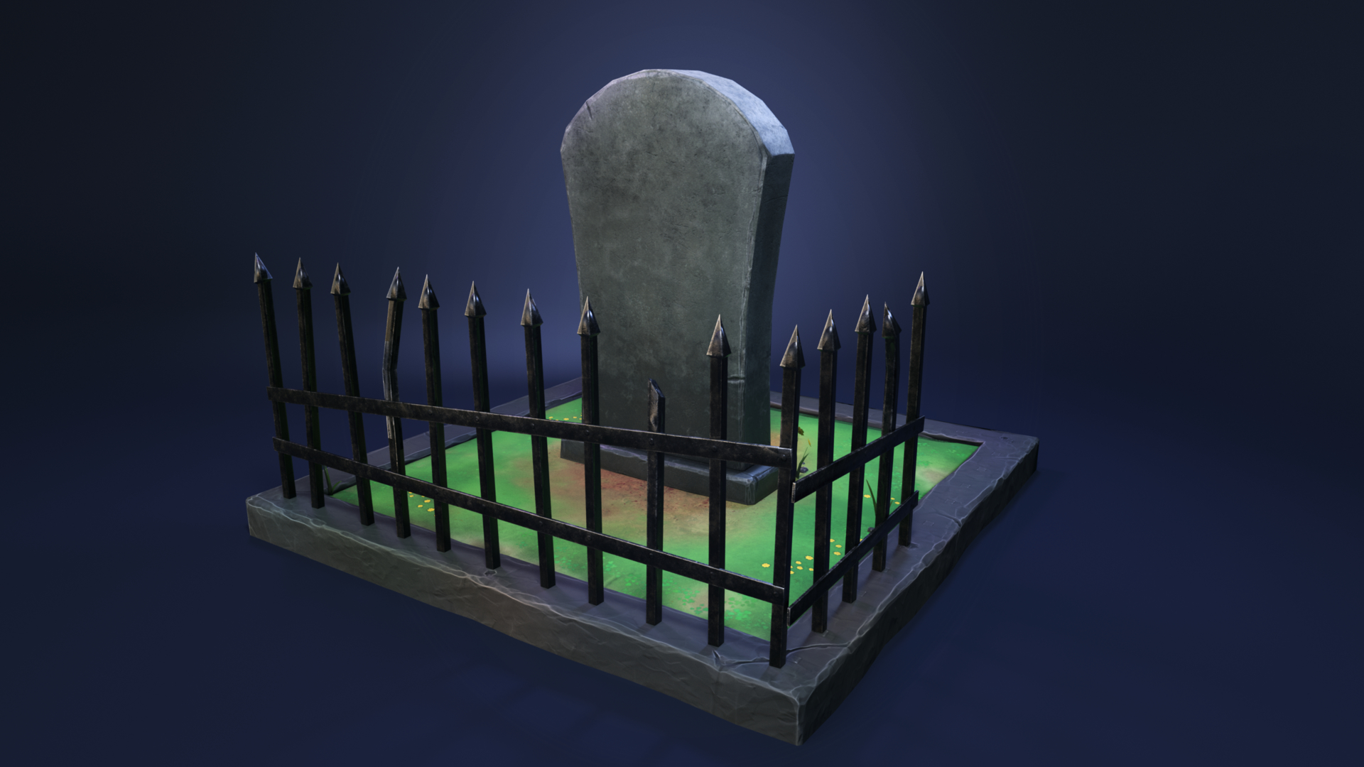 Stylized gravestone arch grave 3D model - TurboSquid 1576289