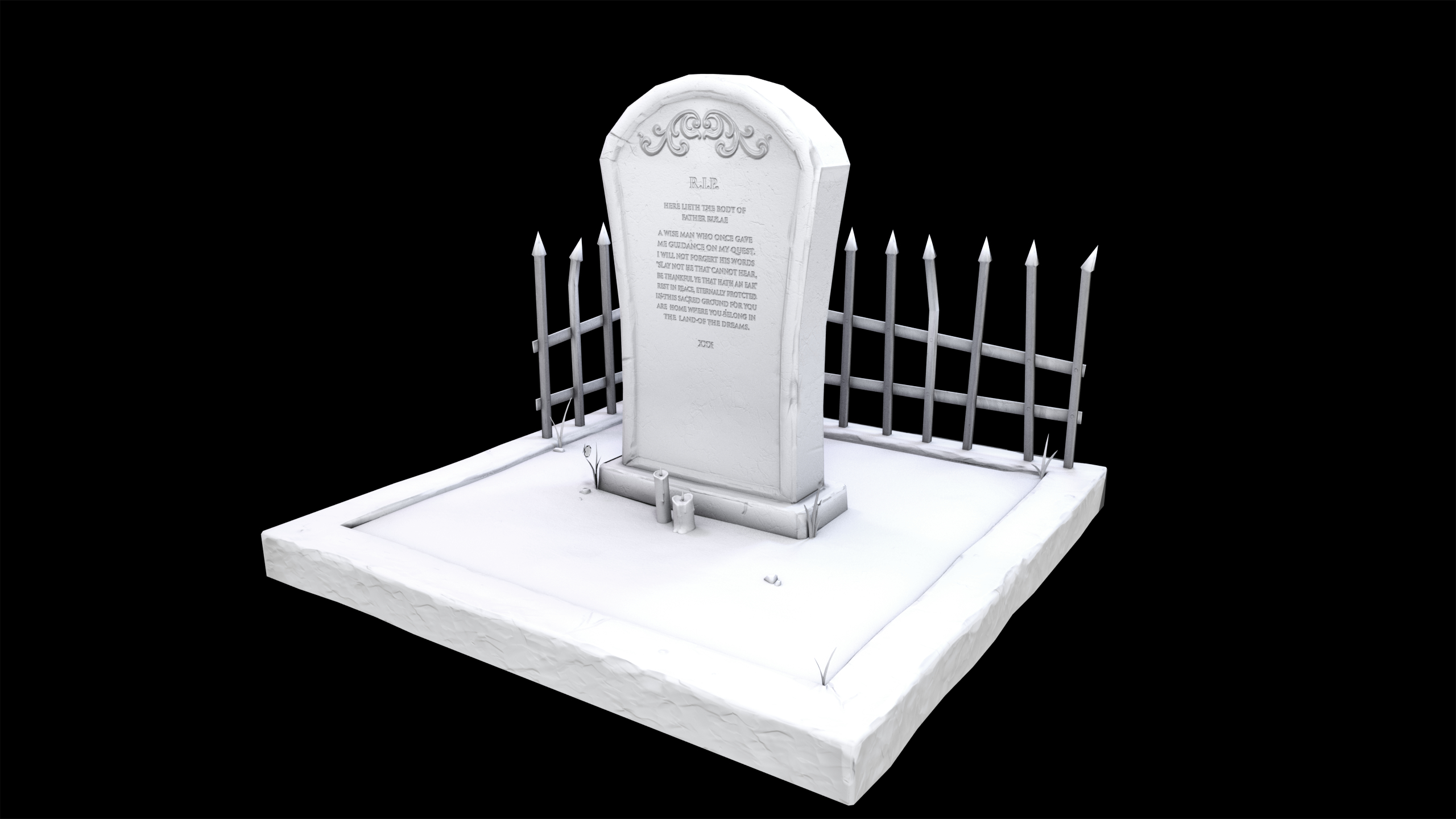 Stylized gravestone arch grave 3D model - TurboSquid 1576289