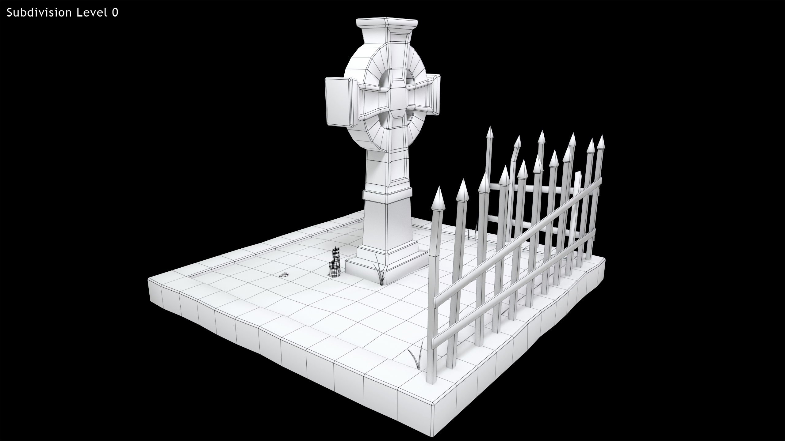 Stylized gravestone celtic cross 3D model - TurboSquid 1576279