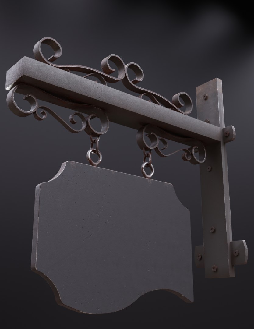 Signboard 4 3D model - TurboSquid 1576296