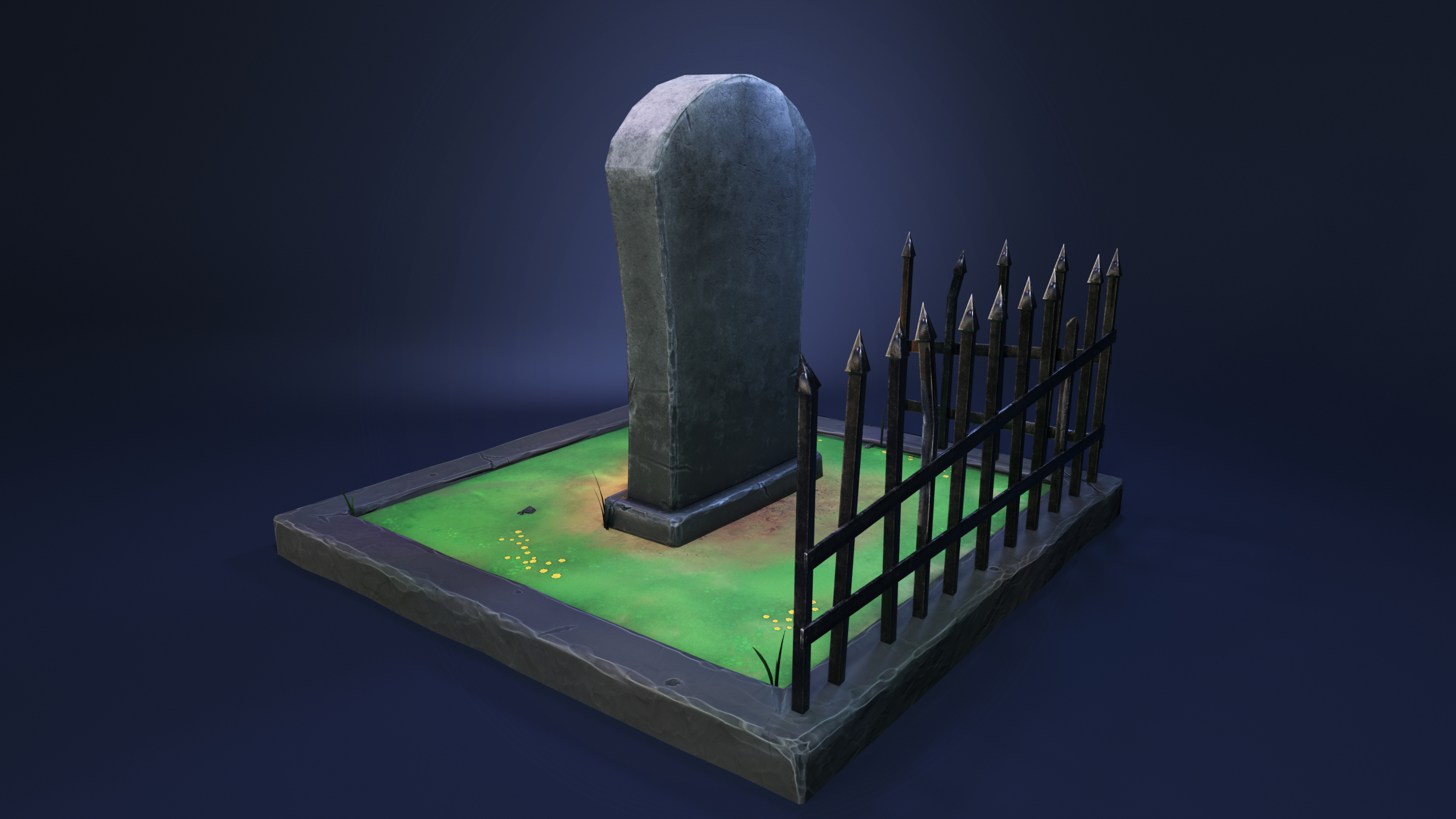 Stylized gravestone arch grave 3D model - TurboSquid 1576289