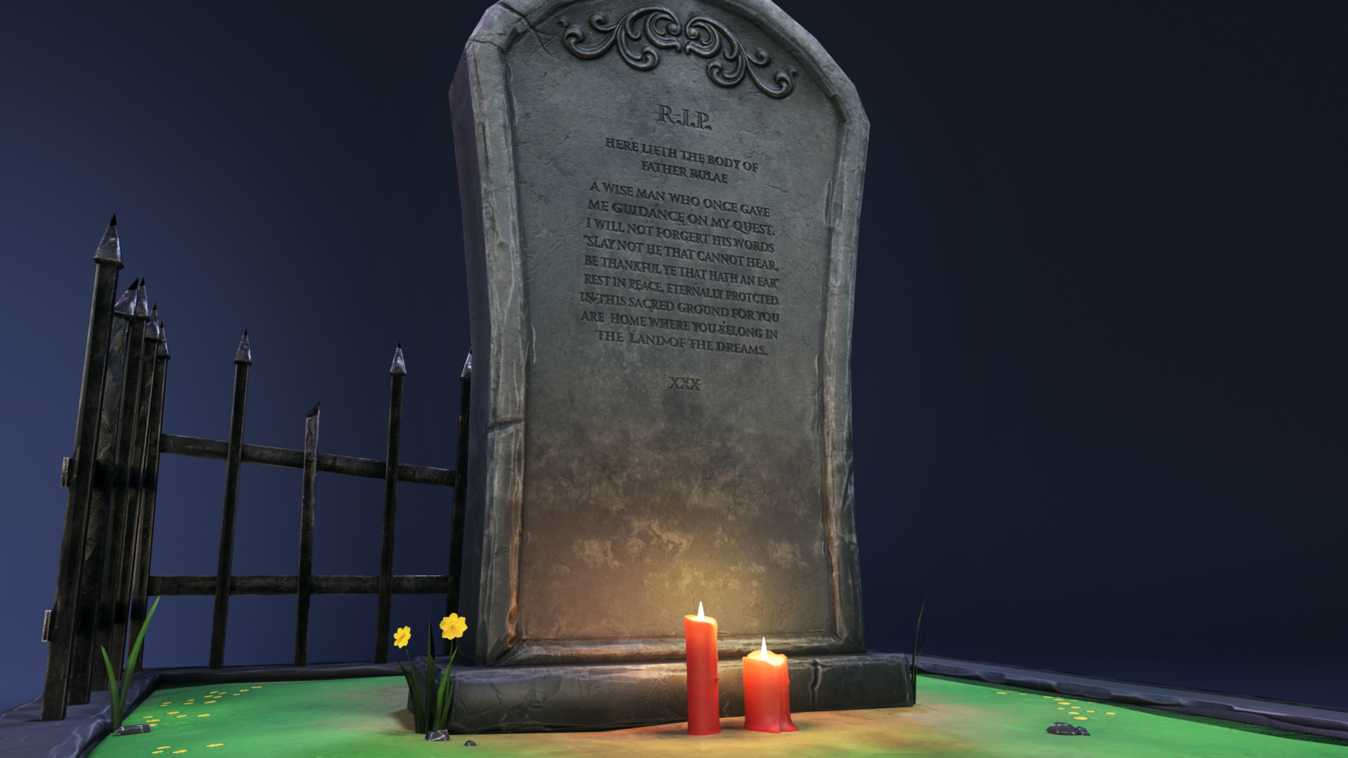 Stylized gravestone arch grave 3D model - TurboSquid 1576289