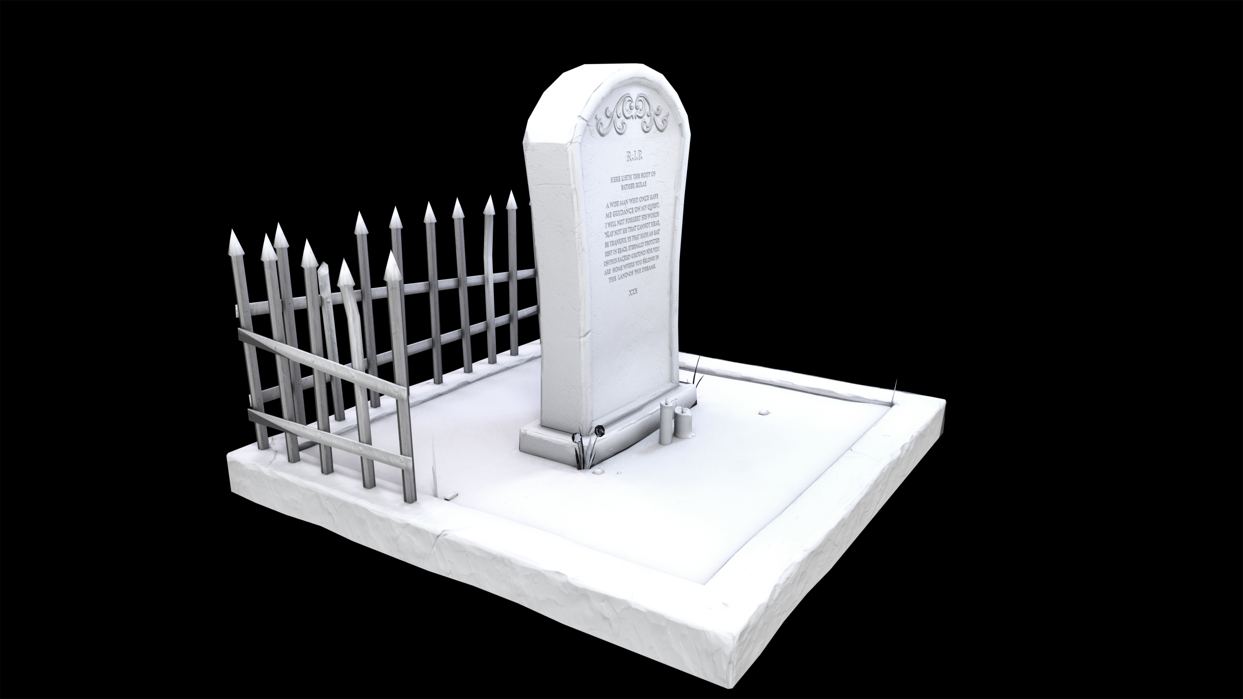 Stylized gravestone arch grave 3D model - TurboSquid 1576289