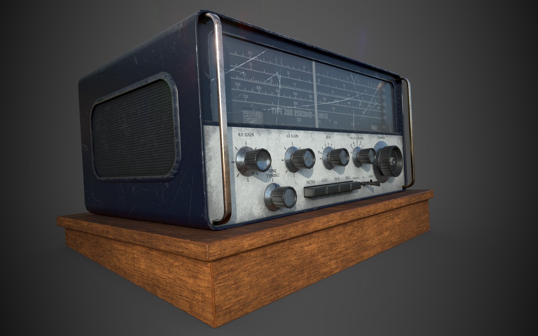 Old radio 3D model - TurboSquid 1576460