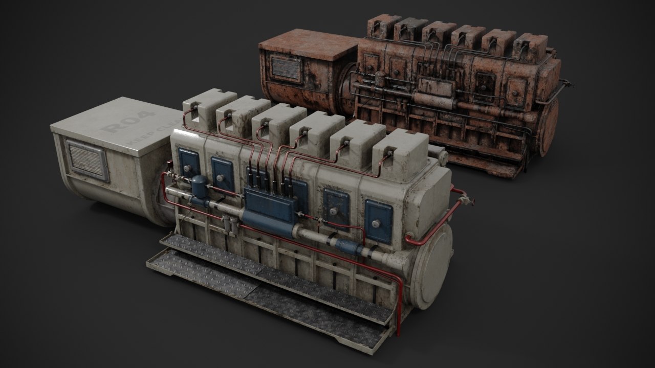 3D diesel-generator industrial model - TurboSquid 1576507