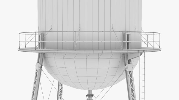 3D water tower model - TurboSquid 1576540