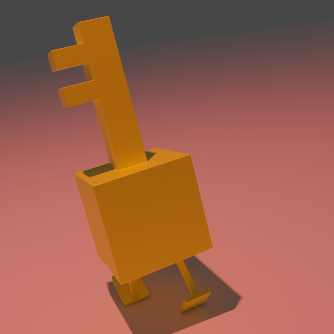 modelo 3d Minecraft Dungeons Gold Key Rigged - TurboSquid 1576596