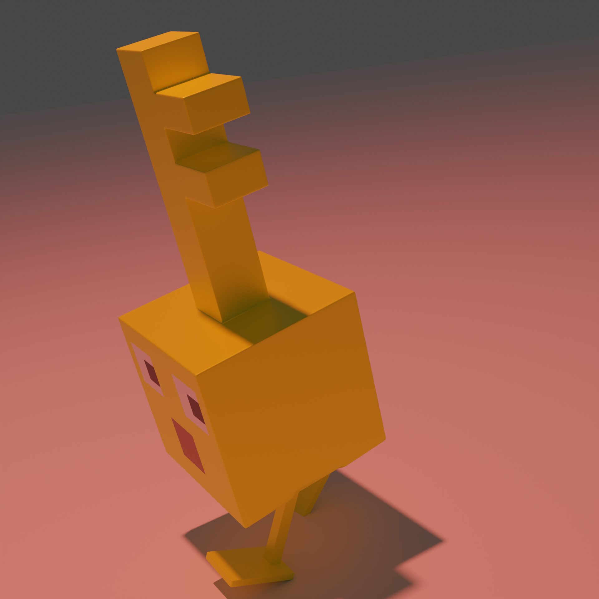 modelo 3d Minecraft Dungeons Gold Key Rigged - TurboSquid 1576596