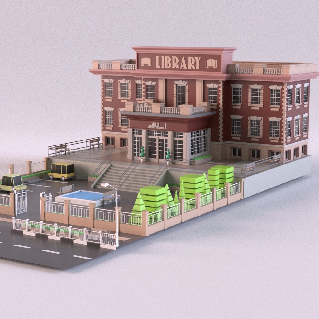 3D library01 - TurboSquid 1412069