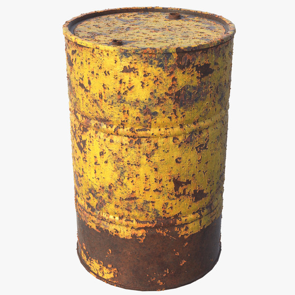 Oil rusted drum model - TurboSquid 1573299