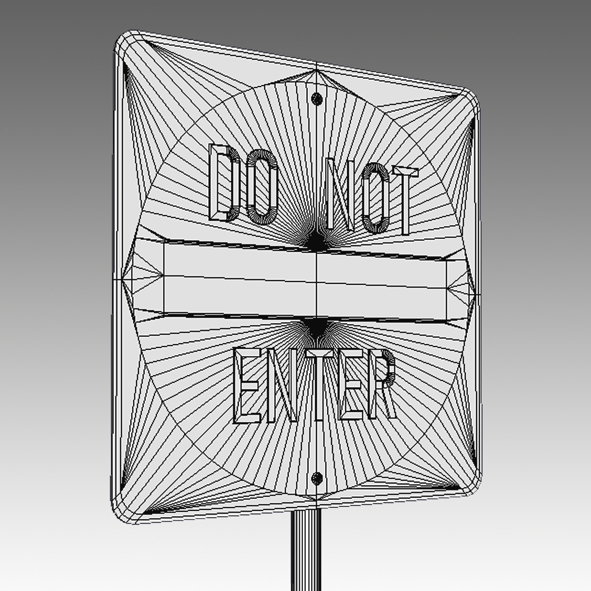 3d model street sign
