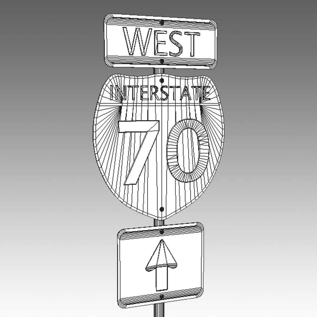 3d model street sign