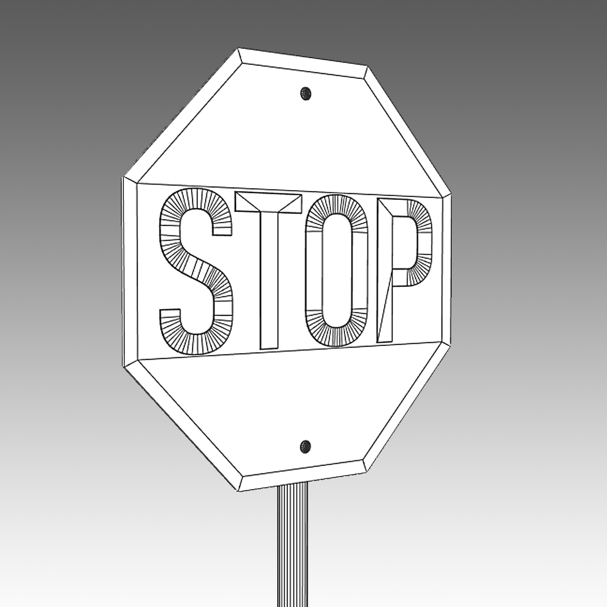 3d model street sign